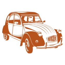 Stickers, 2CV Charleston? décoration murale, style vintage