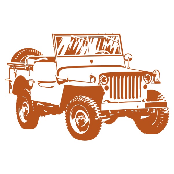 Sticker d'une Jeep vintage - DÉCORENKIT - La boutique des Stickers
