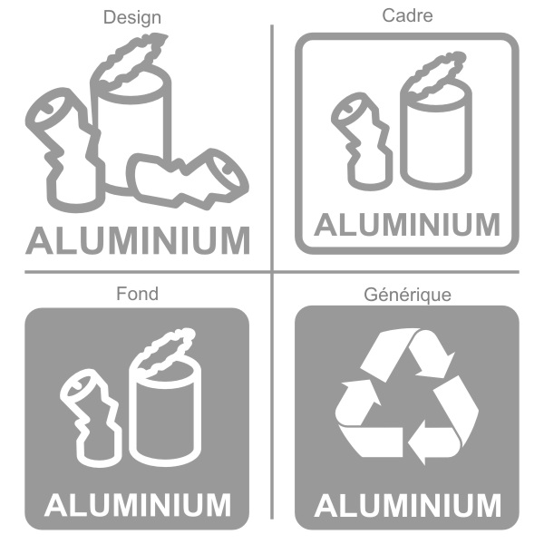 Sticker Recyclage de l'aluminium Signalétique recyclage - Decorenkit ...