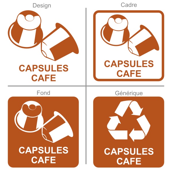 Sticker Recyclage des capsules de café Signalétique tri sélectif ...