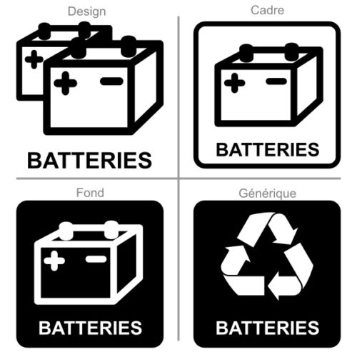 Signalétique recyclage tri sélectif, stickers pour la maison