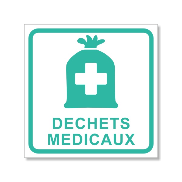 Sticker Recyclage des déchets médicaux Signalétique tri sélectif ...