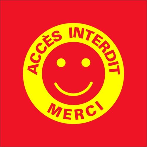 Sticker Accès interdit Signalétique smiley - Decorenkit - La boutique ...