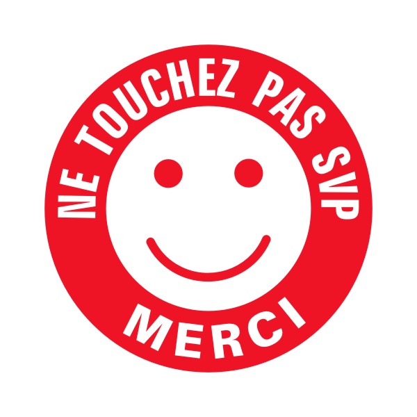 Sticker Ne touchez pas Signalétique smiley - Decorenkit - La boutique ...
