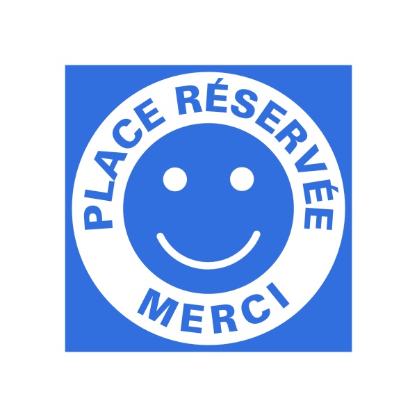 Sticker Stationnement place réservée Signalétique smiley - Decorenkit ...
