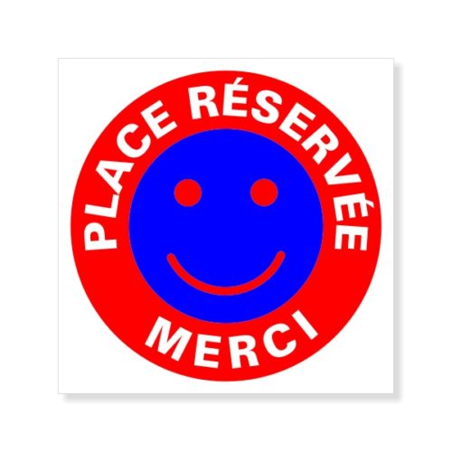 Sticker Stationnement place réservée Signalétique smiley - Decorenkit ...