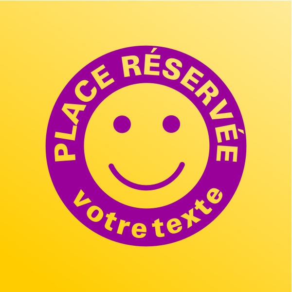 Sticker Stationnement place réservée nominative Signalétique smiley ...