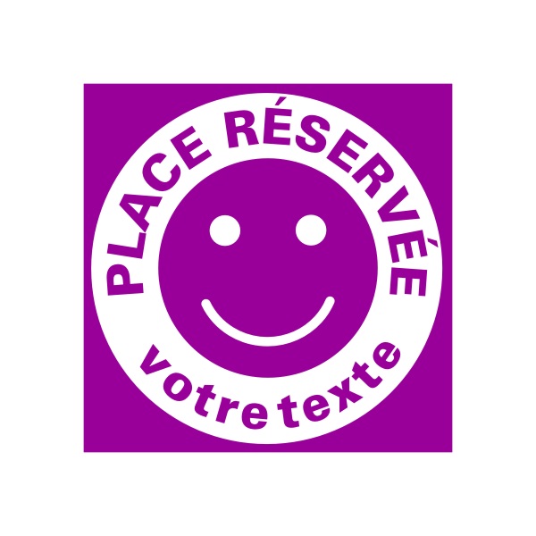Sticker Stationnement place réservée nominative Signalétique smiley ...