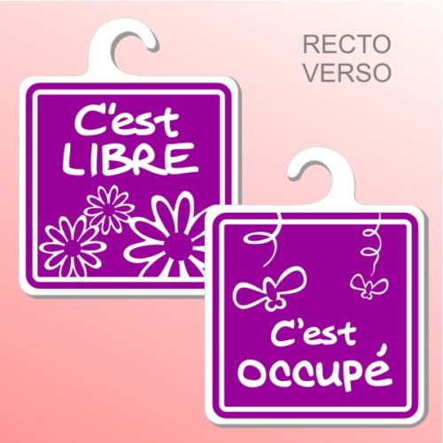 Plaque de porte réversible pour les WC - Modèle carré - Decorenkit - La ...