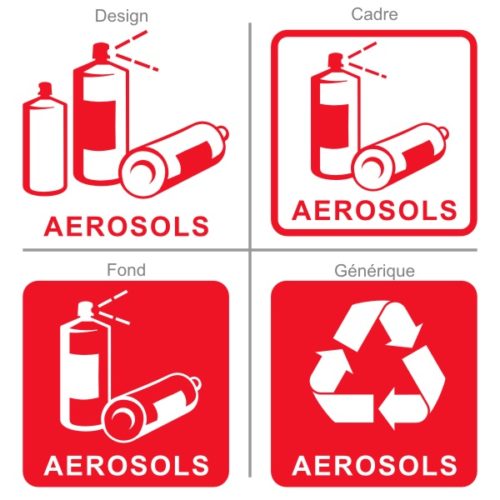 Signalétique recyclage tri sélectif, stickers pour la maison