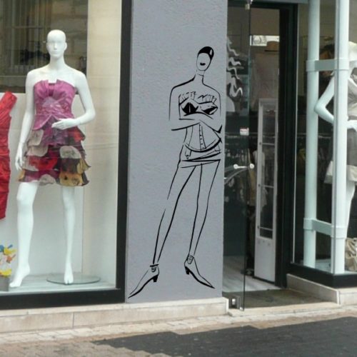 Sticker d'un mannequin de mode retro mini jupe - Decorenkit - La ...
