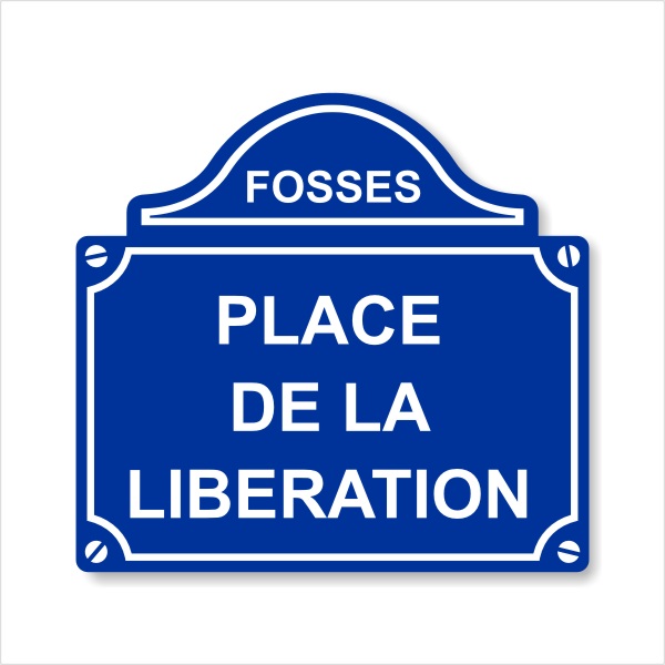 Plaque de rue personnalisée à vos couleurs - Modèle avec chapeau ...