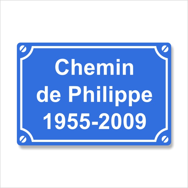 Plaque de rue personnalisée à vos couleurs - Modèle simple - Decorenkit ...