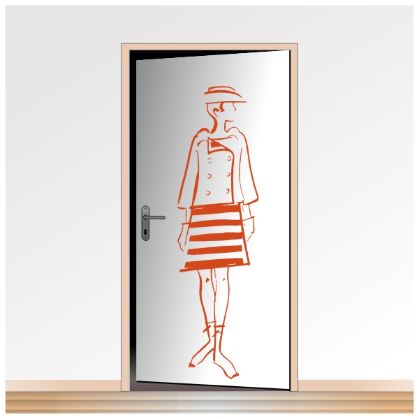 Sticker d'un mannequin de mode vintage - Decorenkit - La boutique des ...