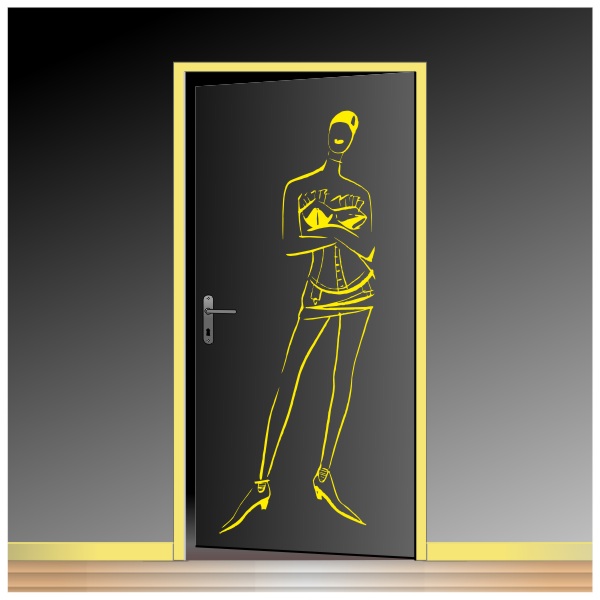 Sticker d'un mannequin de mode couture vintage - Decorenkit - La ...