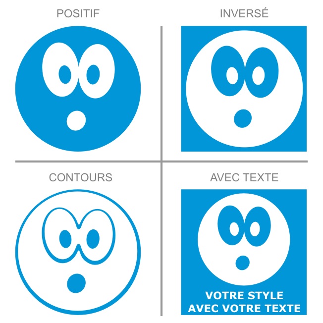 Signalétique Smiley - Decorenkit - La boutique des Stickers