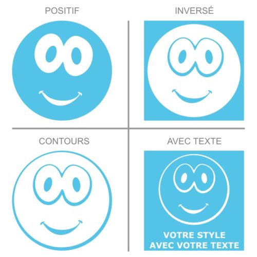 Signalétique Smiley - Decorenkit - La boutique des Stickers