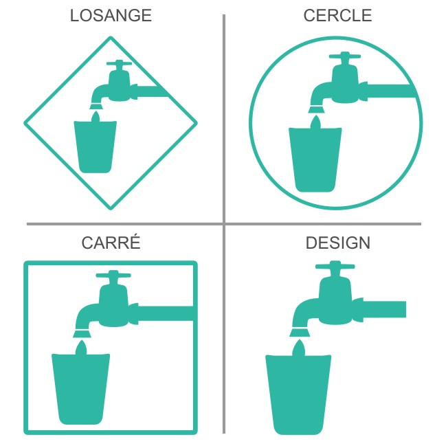 Sticker Signalétique eau potable stickers professionnels sur mesure