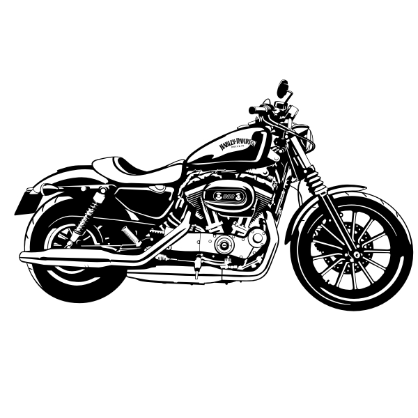 Sticker mural moto Harley Davidson